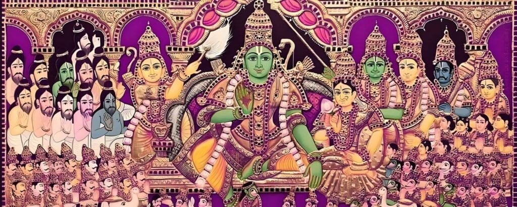 Mysore painting, a traditional form of Indian folk art, traces its ...
