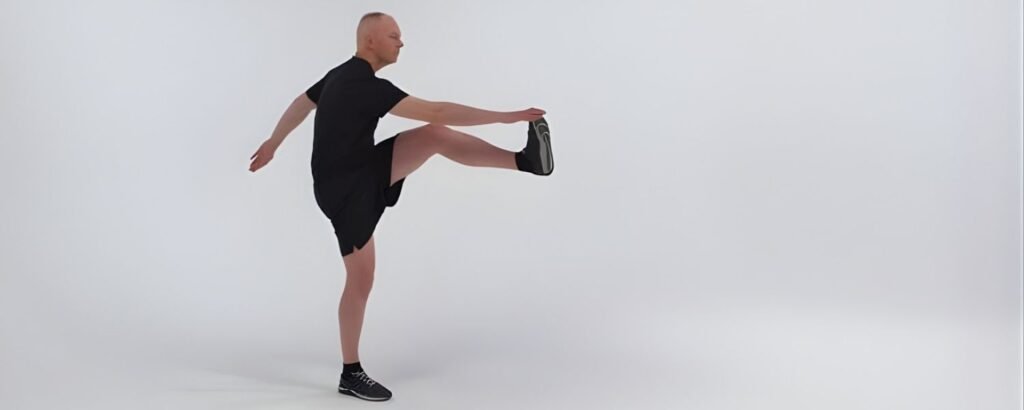 This exercise strengthens the legs and improves coordination.